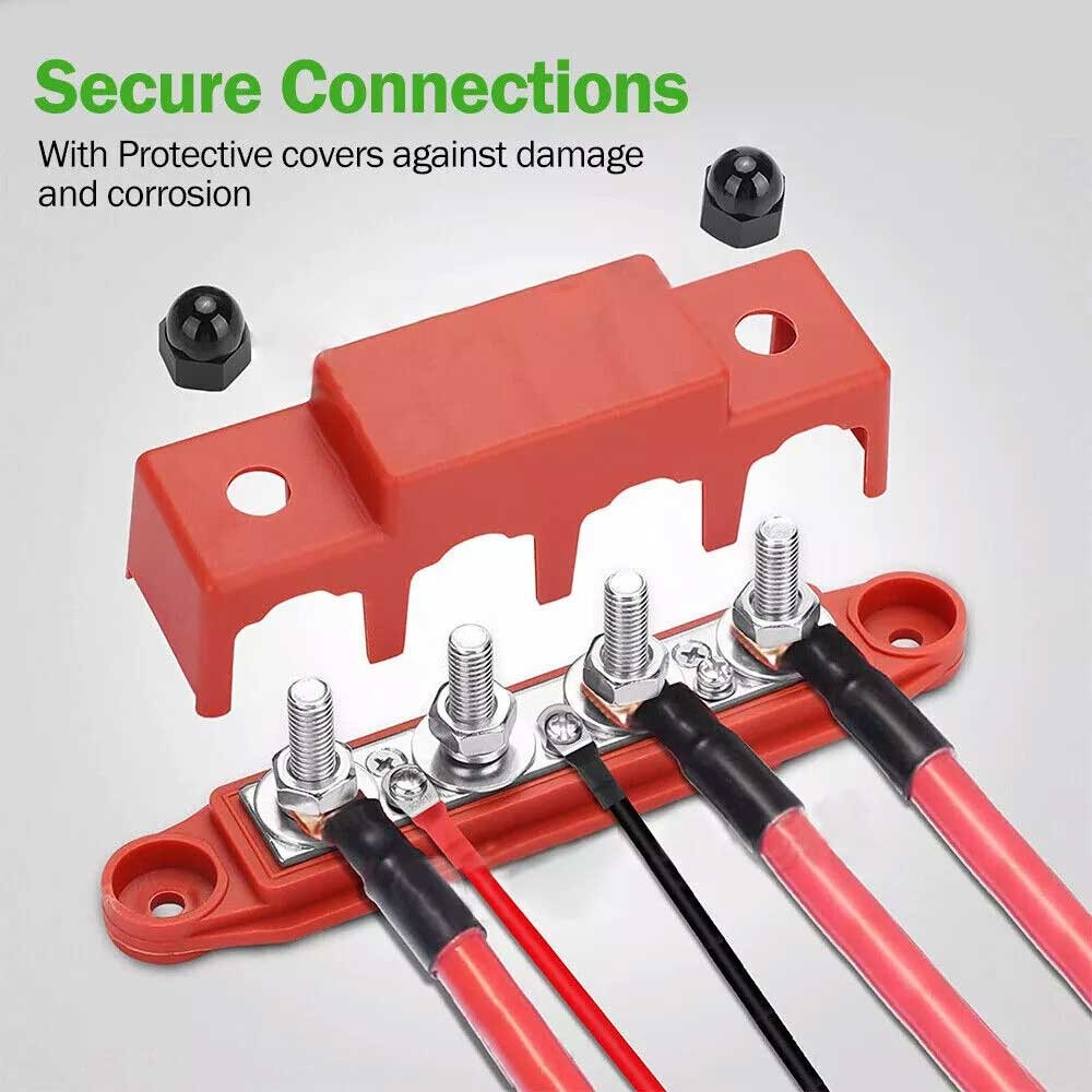 12V Power Distribution Block 250A Covered Busbar Terminal Block Binding Post | Shopee Singapore