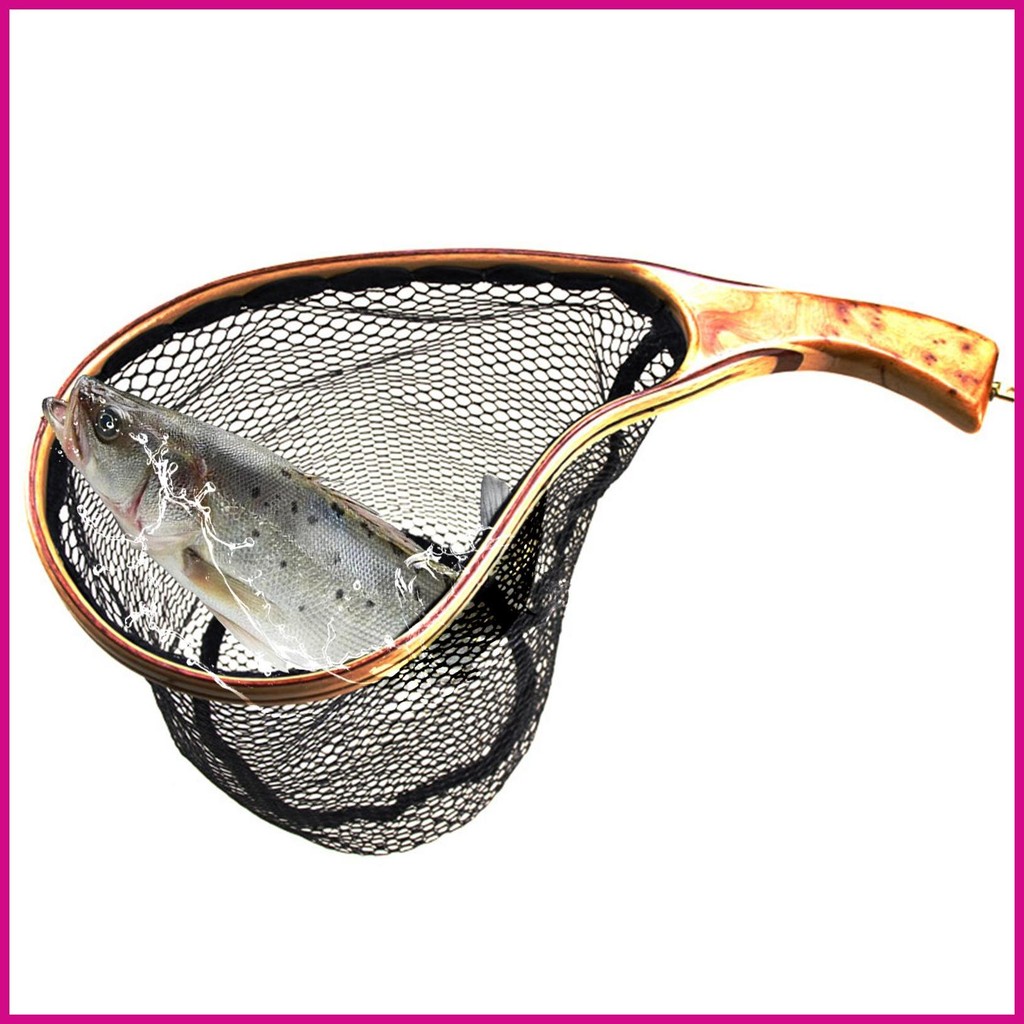 Fishing Landing Net Trout Net Landing Net Fish Landing Net with Wooden ...