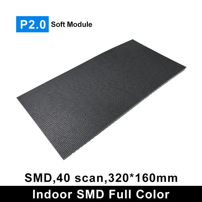 Indoor P2 Soft LED Screen Module Full Color Flexible LED Display Panel ...