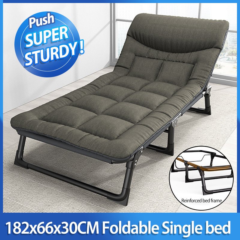 【SG stock】cherry™Foldable Single Bed Portable Folding Bed 182x66x30CM ...