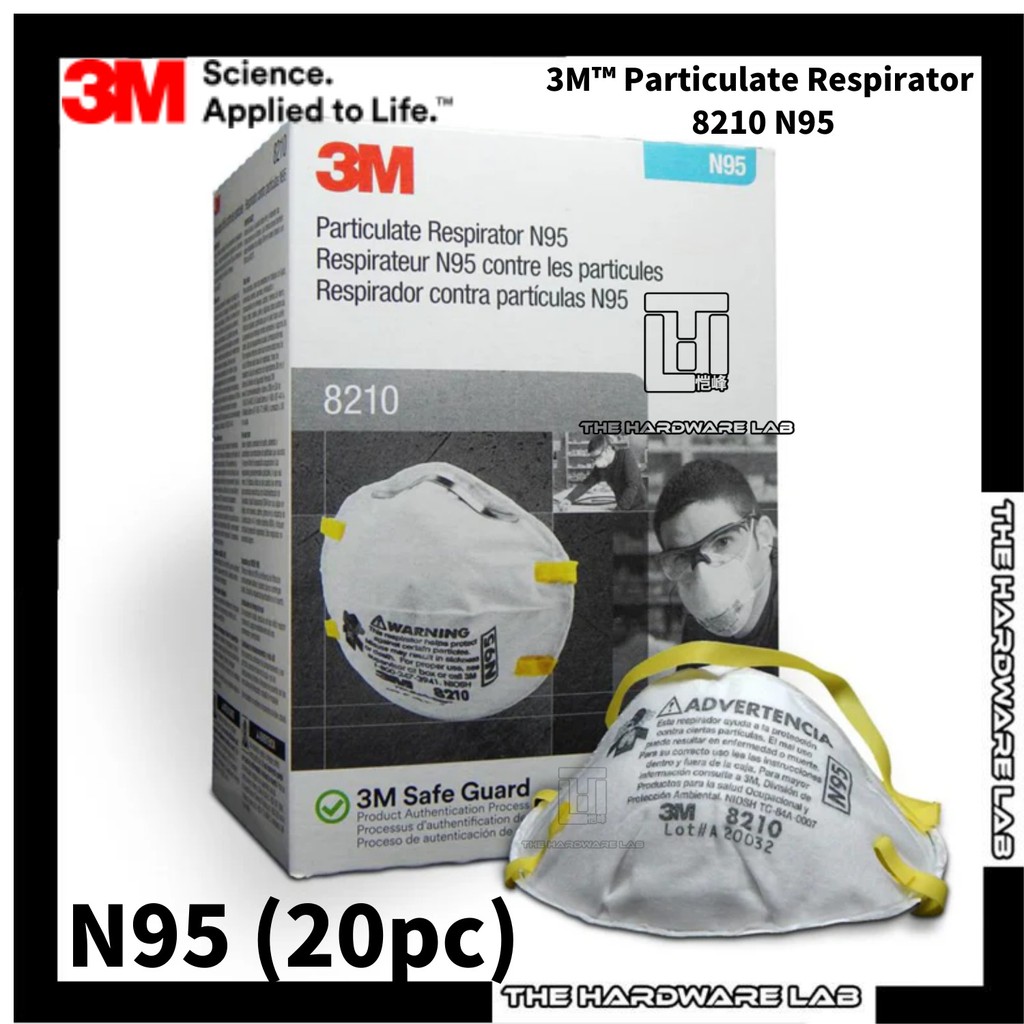 {The Hardware Lab}3M™ Particulate Respirator 8210, N95 (20Pc Per Box) | Shopee Singapore