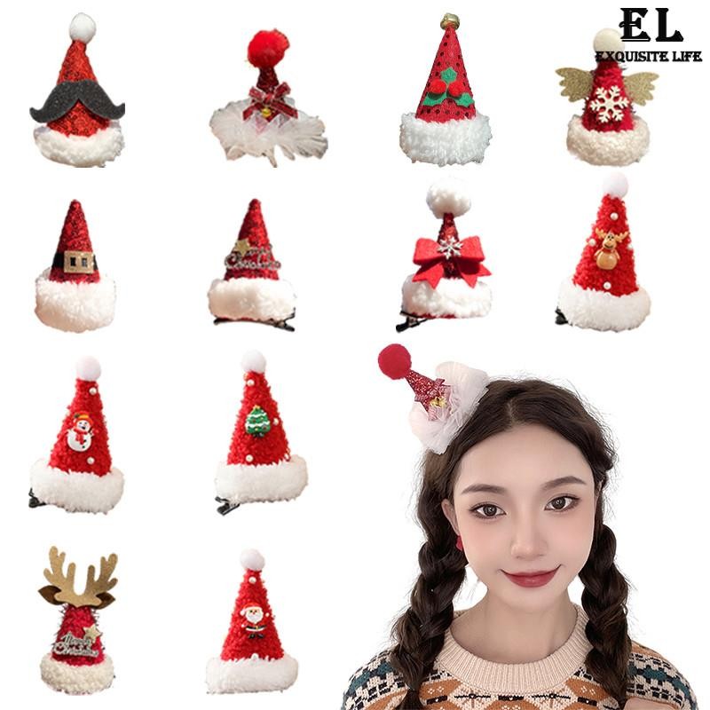 Christmas Hat Hairpin Christmas Hair Clips | Christmas Small Cute Gifts ...