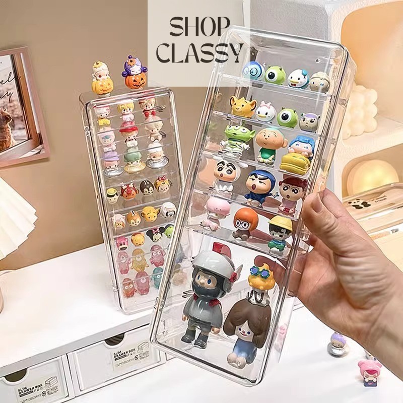 Shopclassyshop Acrylic Dust-proof mini figure blind box organizer shelf ...