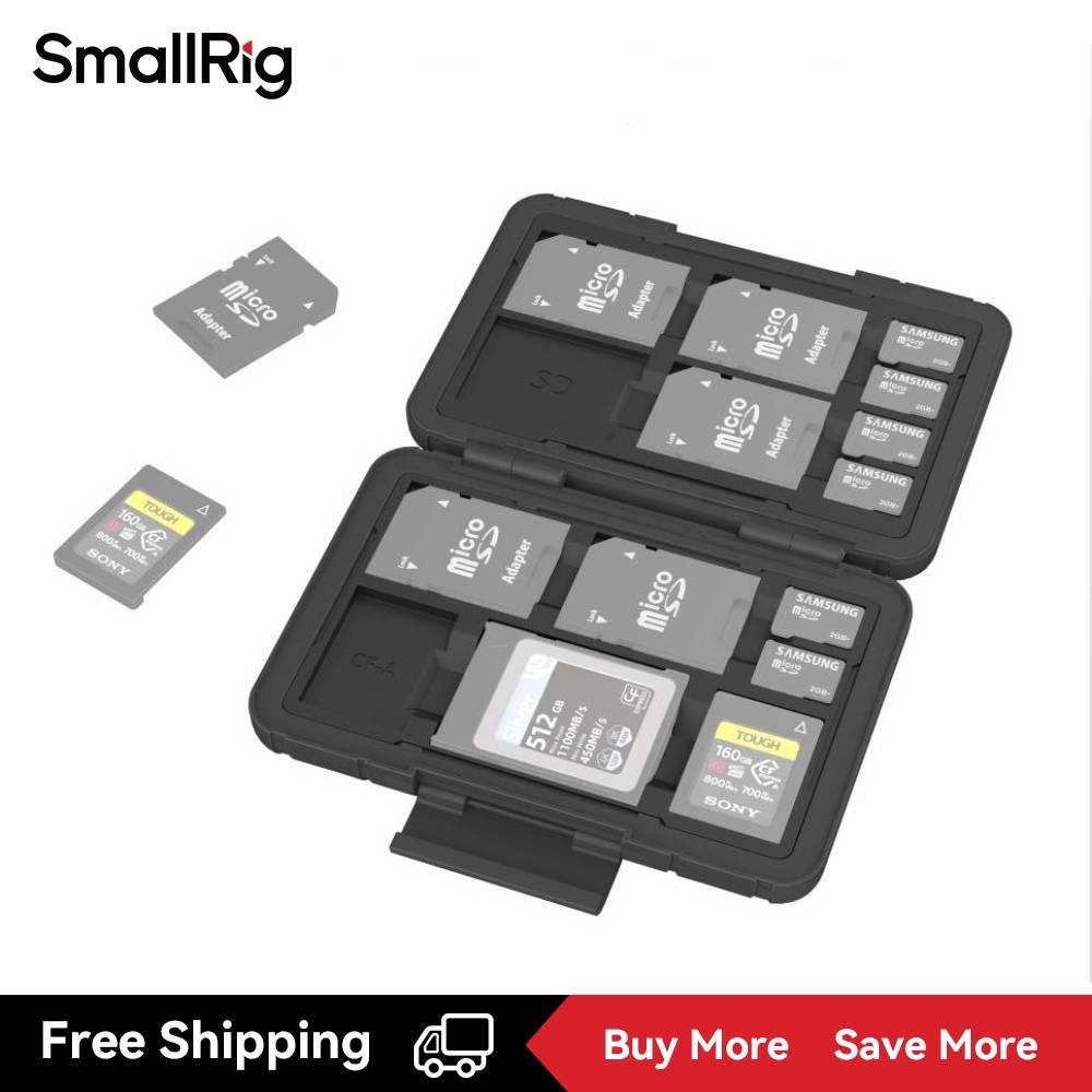 SMALLRIG SD Card Holder Memory Card Holder Case 15 Slots, Water ...
