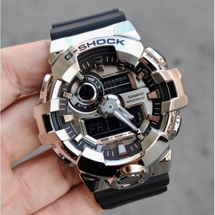 Casio G-Shock GM-700-1A G-Steel Metallic Color Metal Case Black Men ...