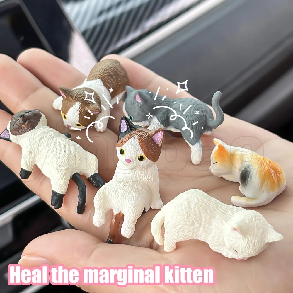 5Pcs/Set New Cute Hanging Resin Decoration Cat Edge Cat Computer Desk ...