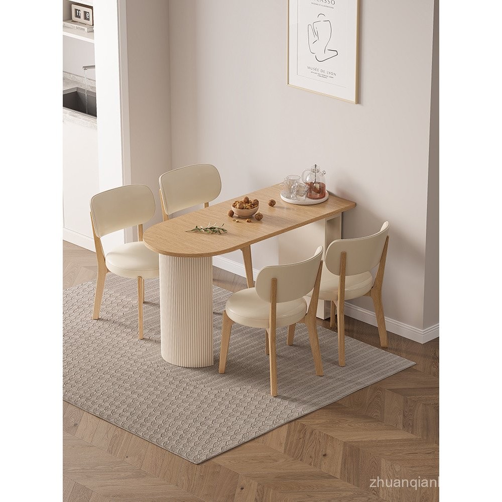 Folding Dining Table for Small Spaces, Extendable Dining Table, Oval ...