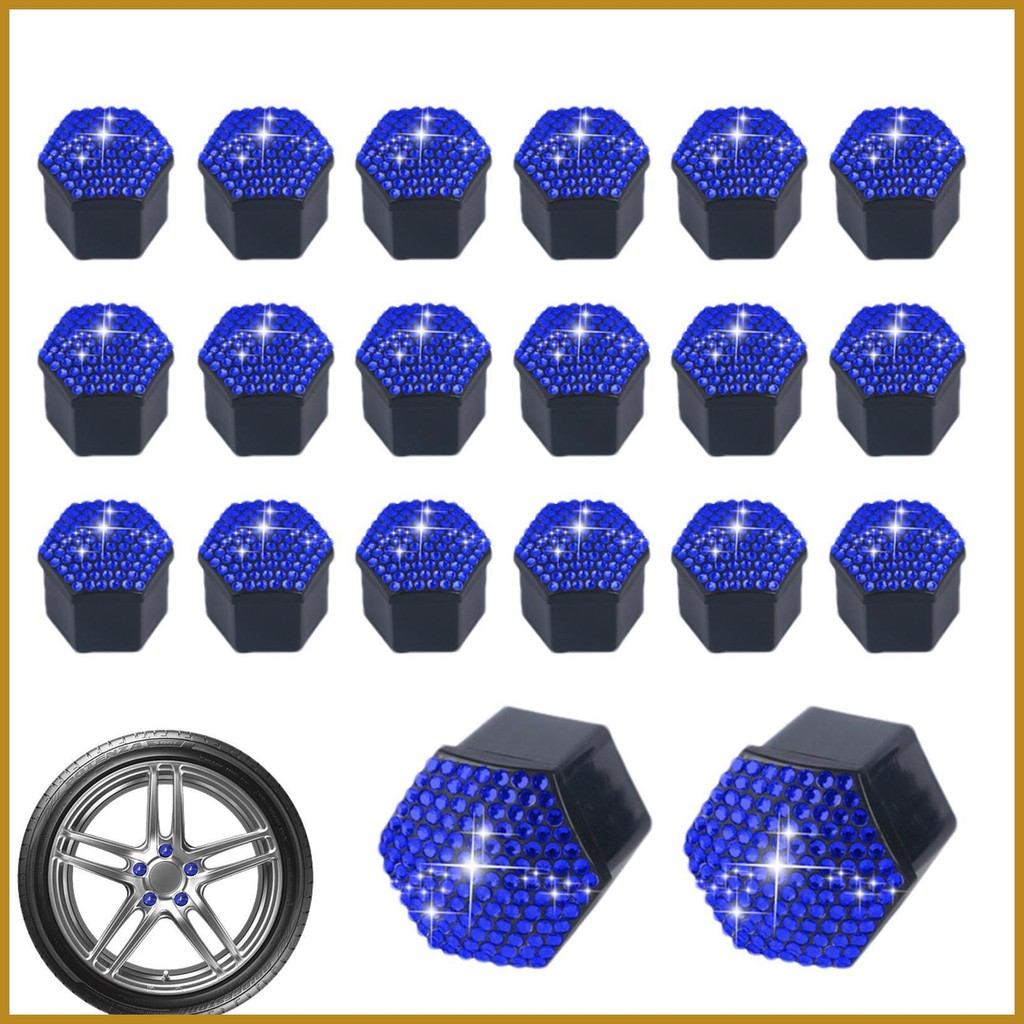 Wheel Nut Caps Sparkling Bolt Cover Set of 20 Wheel Nut Caps Decoration ...