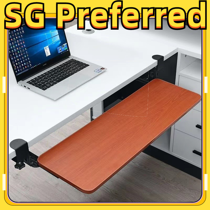 [SG stock][under desk keyboard tray]Computer Keyboard Bracket Rounded ...