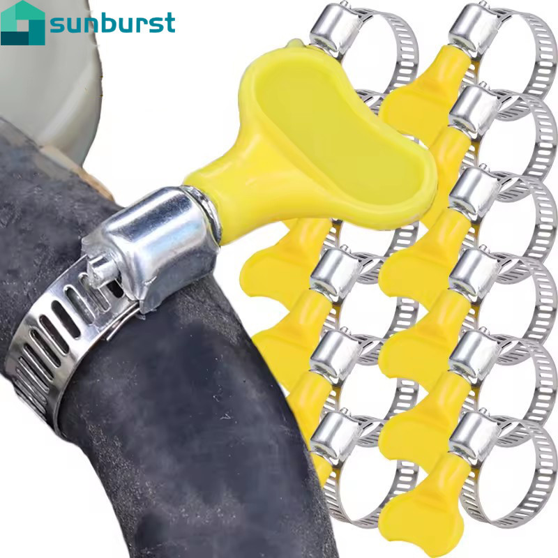 10/30Pcs Stainless Steel Hose Clamp with Handle - Tube Worm Driving ...