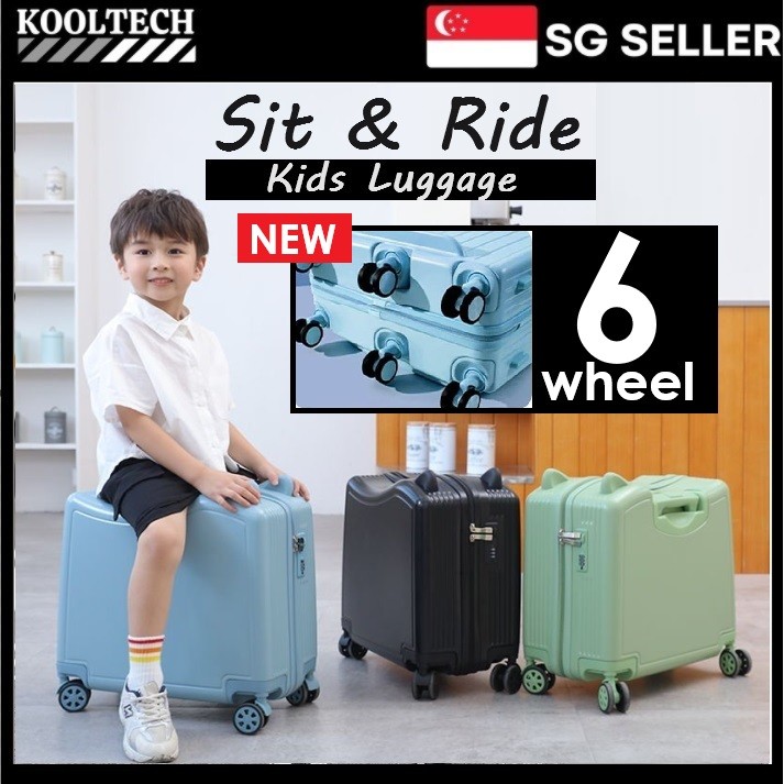 Kids trolley Luggage Travel suitcase sit and ride Children's travel bag ...