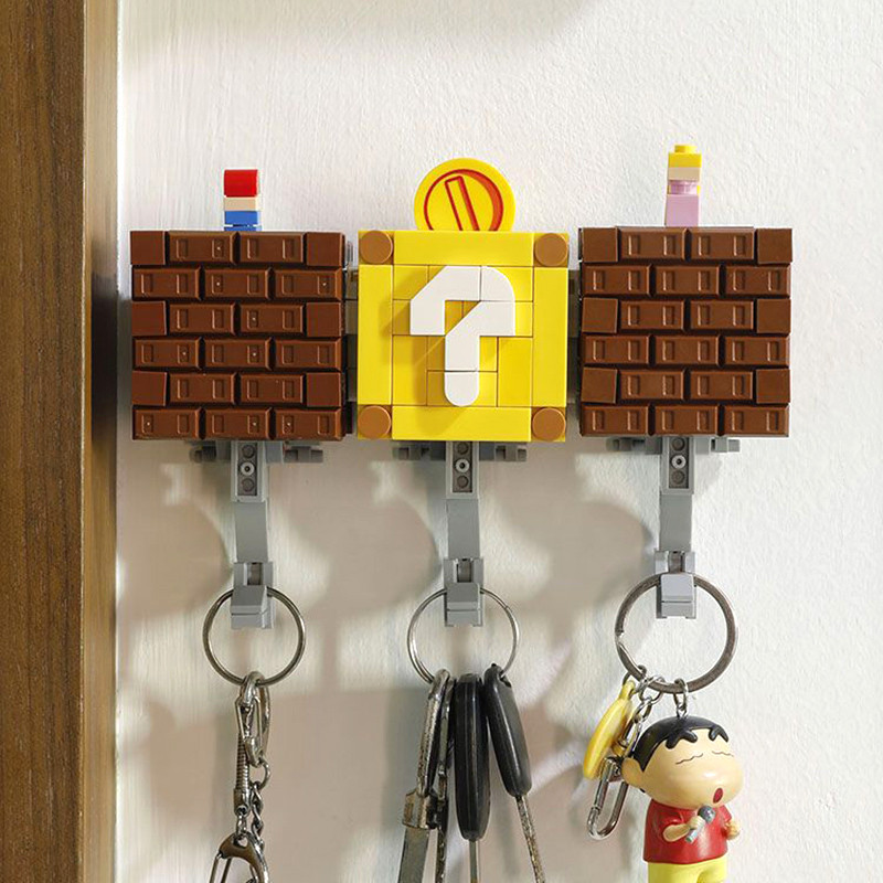Creative Question Mark Key Hook Building Block Key Holder Kids Assembly ...
