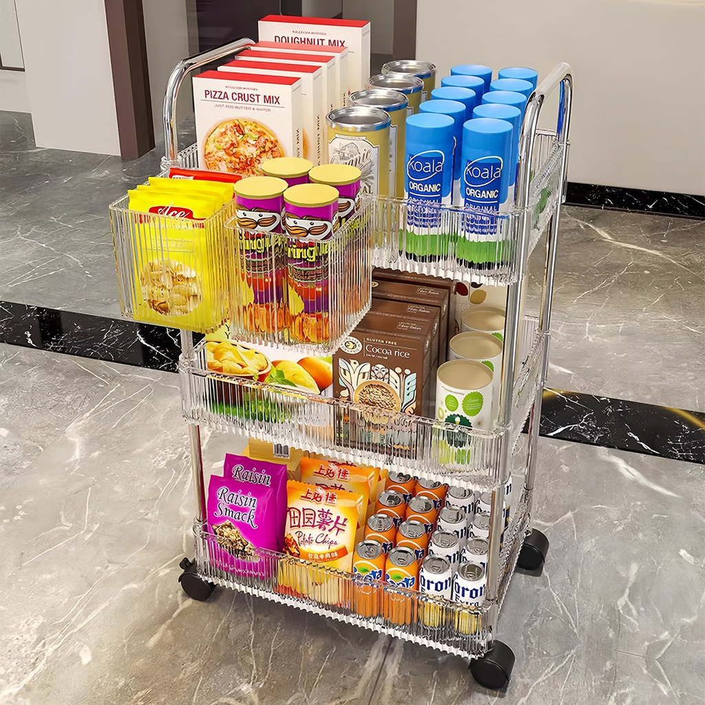 Multi-layer Bathroom Storage Shelf Transparent Portable Beverage Shelf ...