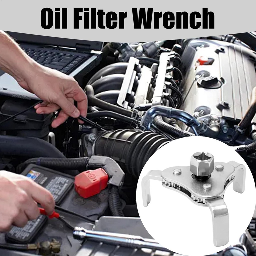Oil Filter Wrench 3 Jaw Wrench Oil Filter Removal Tool Sturdy Oil ...