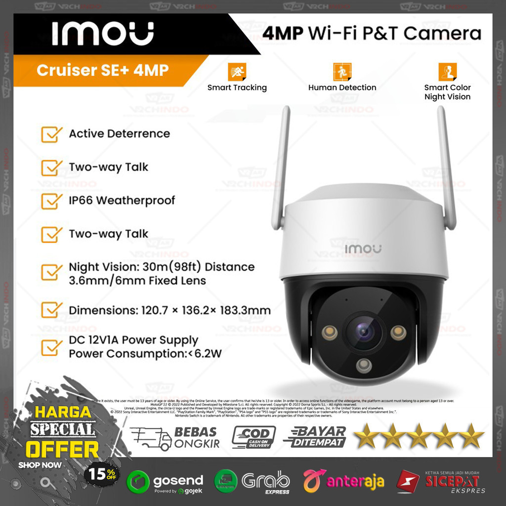 CCTV IMOU Cruiser SE+ IPC-S41FEP 4MP | Camera Color Night Build In ...
