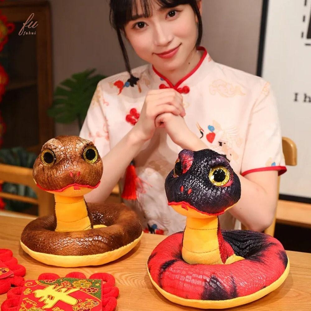 FUHUI Year Of The Snake Plush Toys, Zodiac Mascot Simulated Snake Year ...