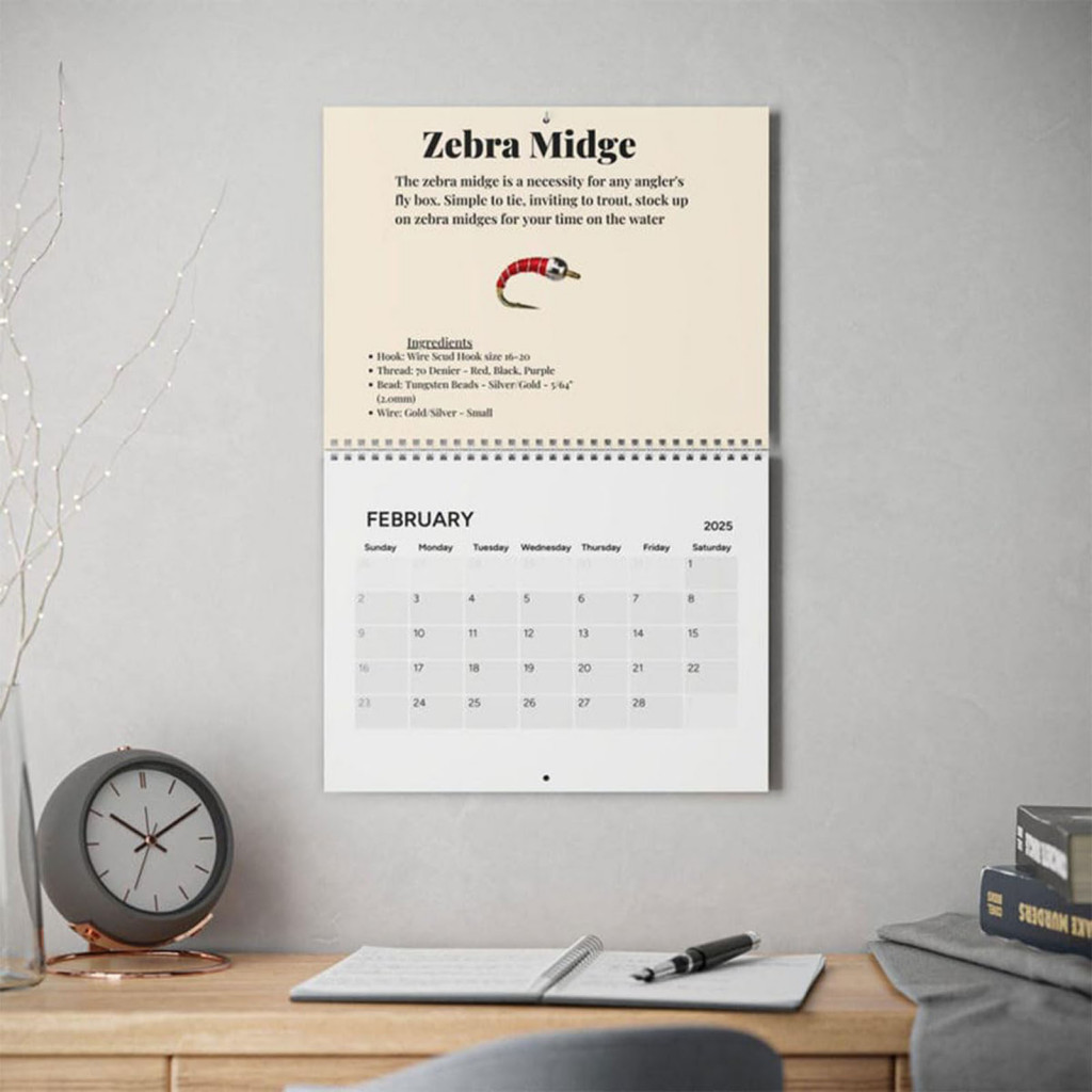 happaypart| Trout Fly Fishing Calendar 2025 Novice Trout Angler Tools ...