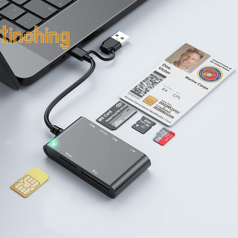 [TinCh-t] 6in1 Multi Ports Smart Card Reader MS/M2/TF/SD/SIM Card For ...