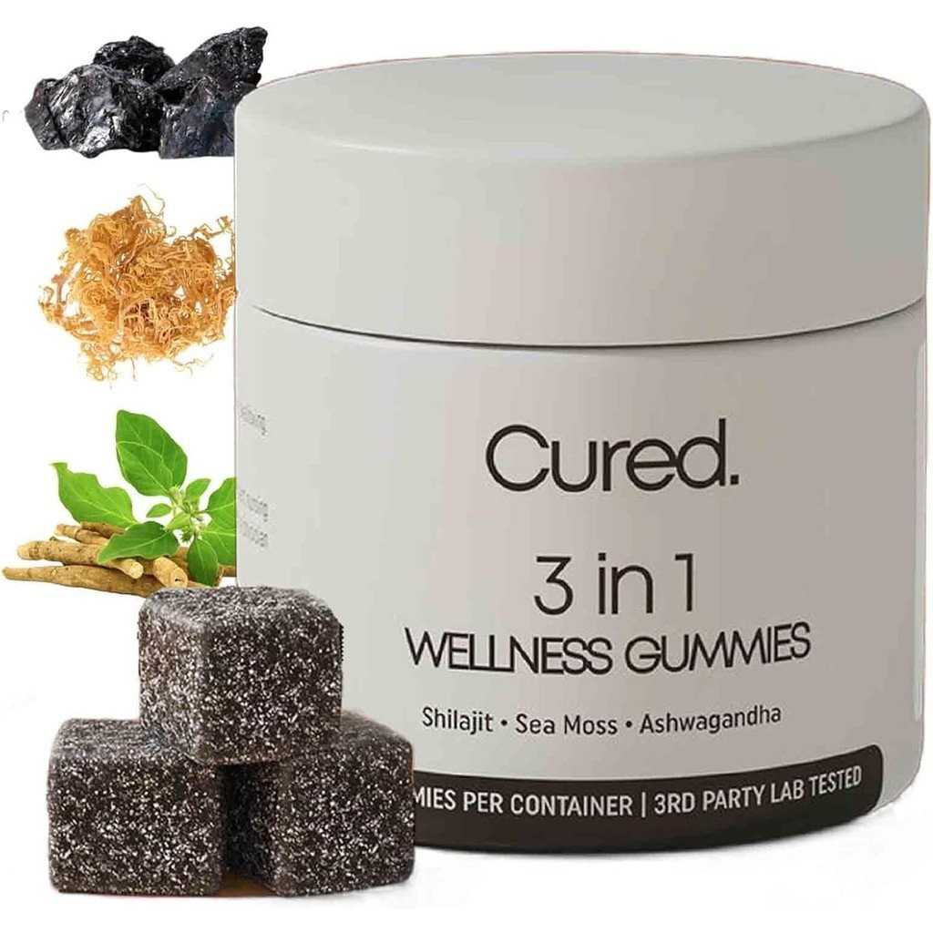 Cured 3 in 1 Gummies, Cured Shilajit Gummies for Men, Pure Shilajit ...