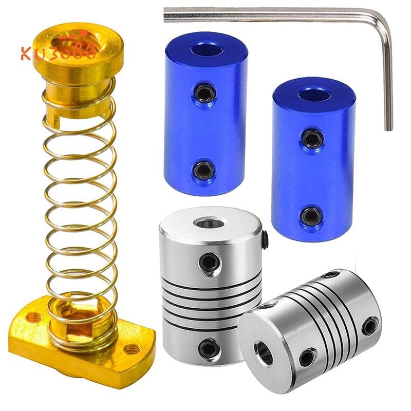 Shaft Rigid Motor Wheel Coupler 5 to 8 mm Spring Loaded Nut to Anti ...