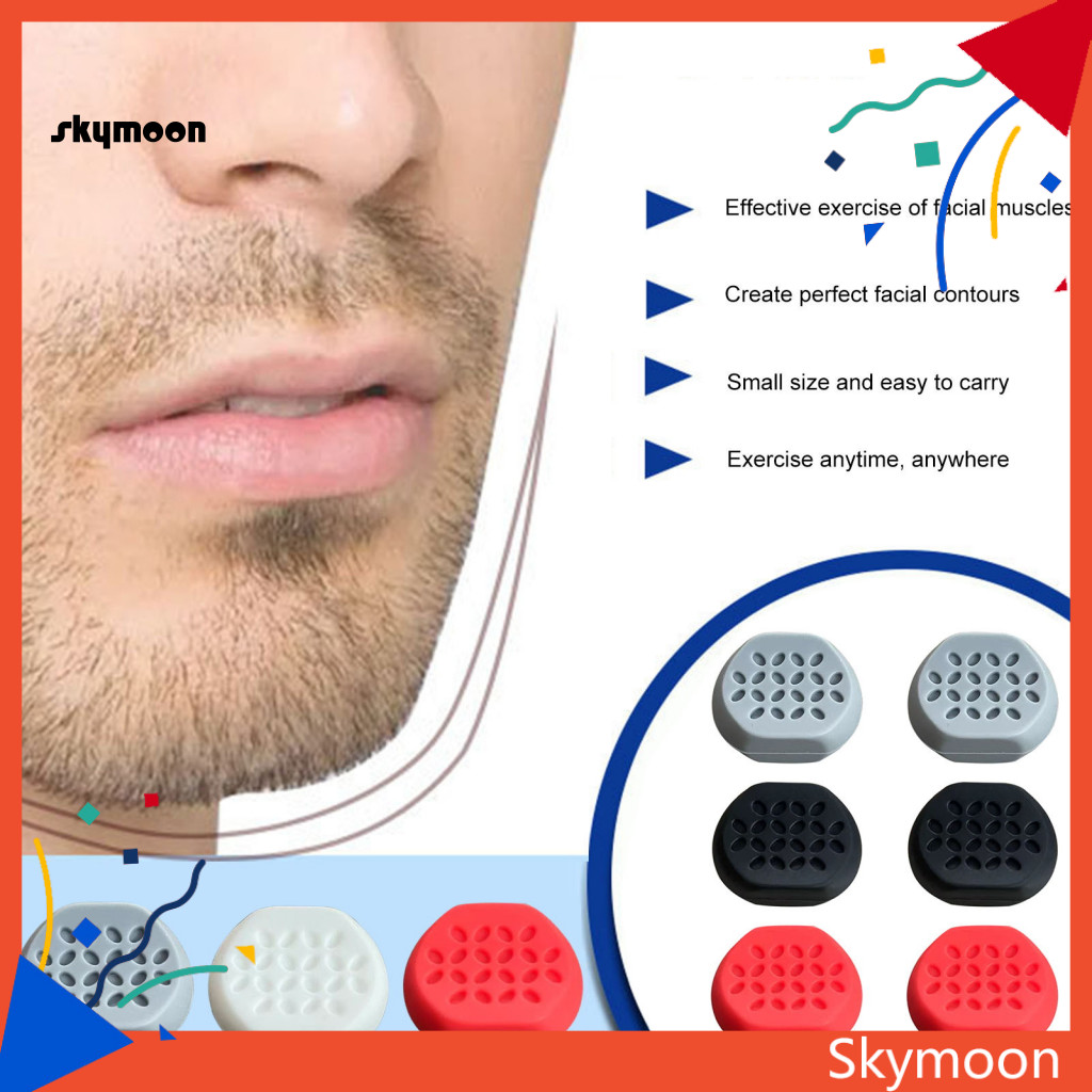 Skym* Masseter Muscle Trainer Face Set 6pcs Jaw Exerciser Set Enhance ...
