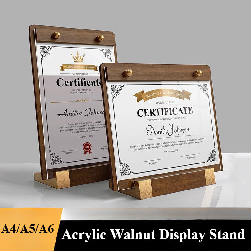 Walnut Wood Menu Clipboard A4/A5/A6 Solid Wood Display Board High-grade ...