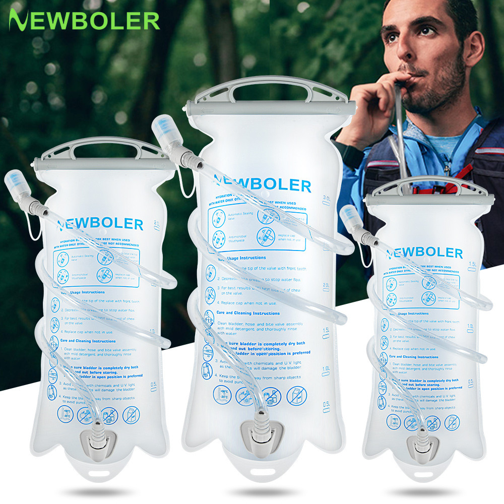 Newboler 1.5L 2L 3L Water Bladder Portable Water Bag BPA-Free Hydration Bladder For Hiking ...