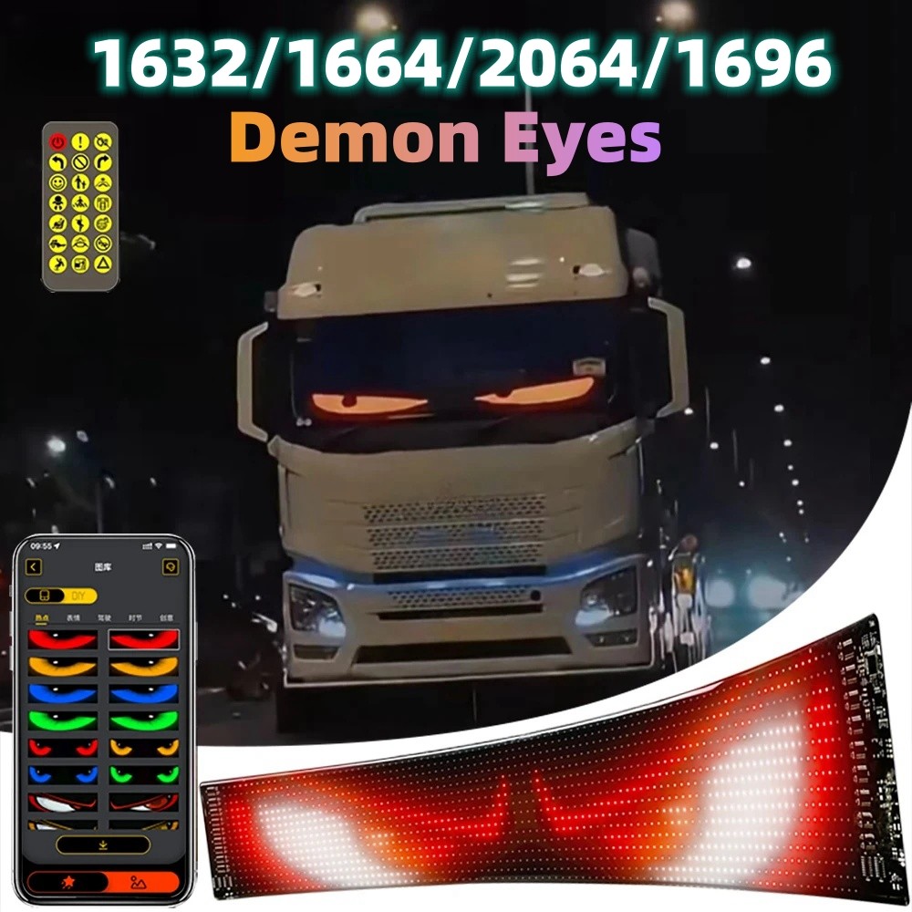 Dynamic Devil's Eye Truck Windshield Scrolling Advertising LED Car Sign ...