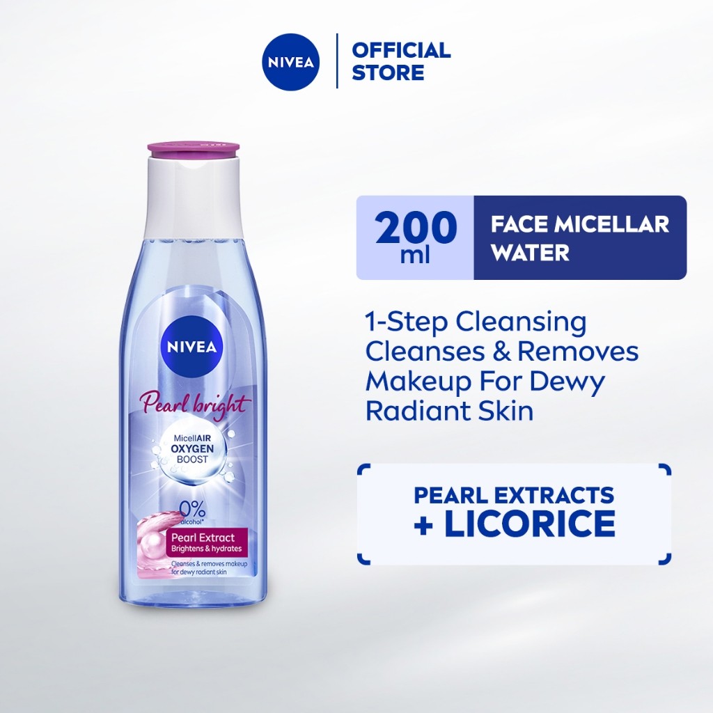 NIVEA Face Care Micellar Water Make Up Clear Pearl Bright / Face Wash ...
