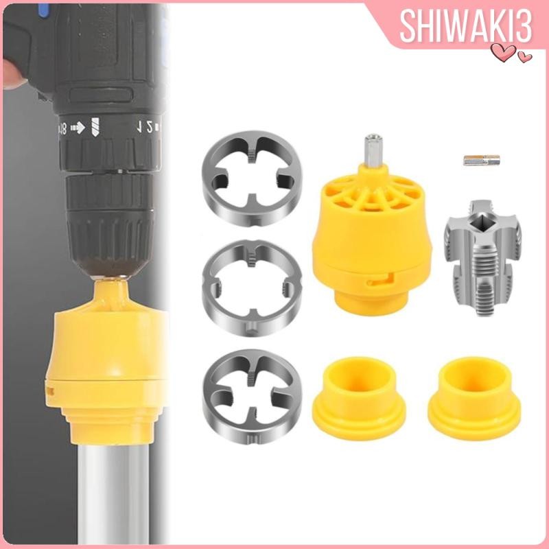 [Shiwaki3] PVC Pipe Threader Kit Hand Tool Dies Pipe Threader Plumbing ...