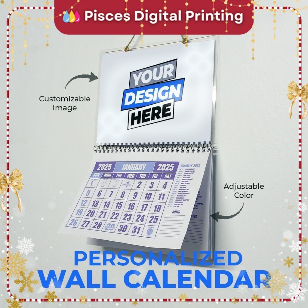 [PDP] 2025 Personalized Wall Calendar - Perfect for Giveaways, Free ...