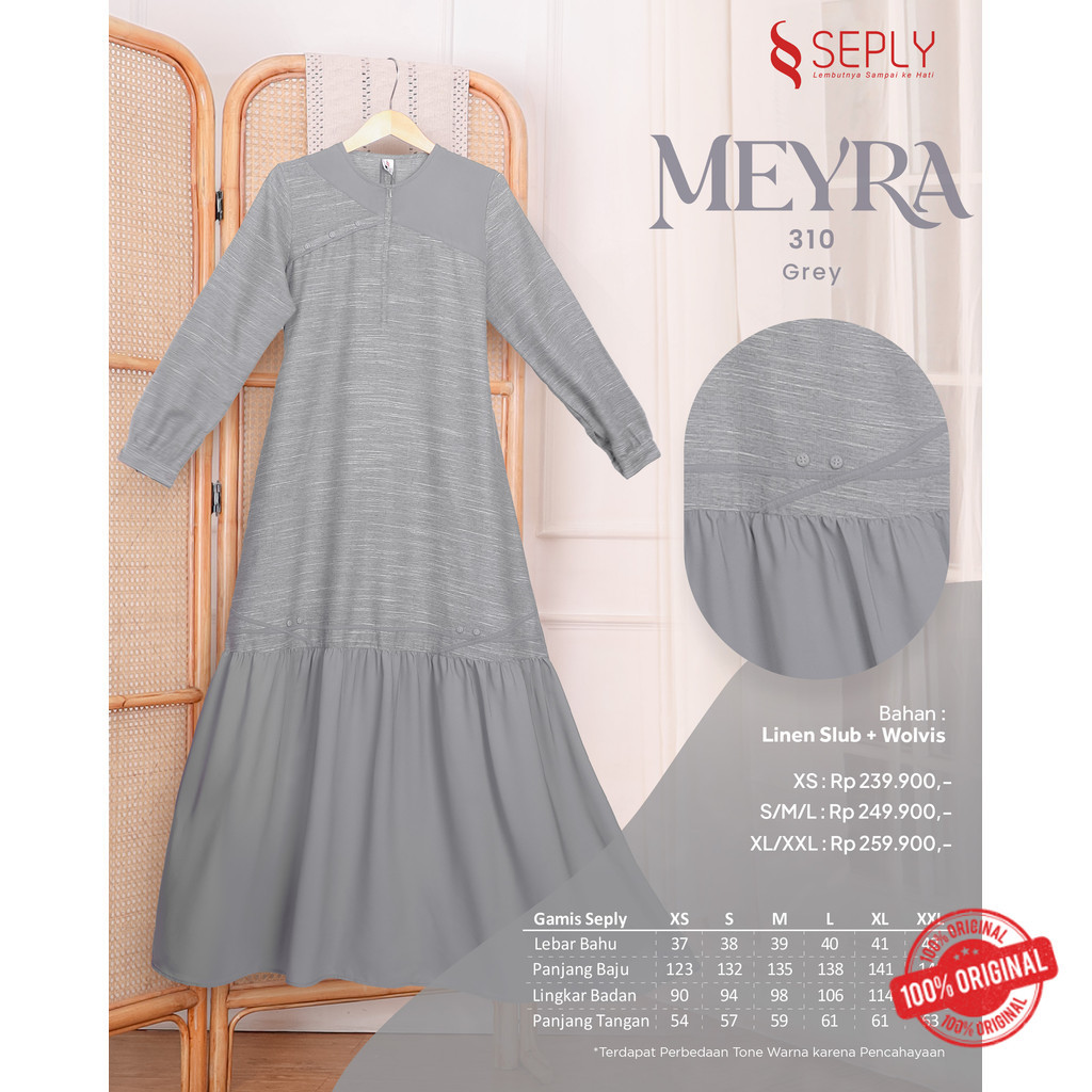 Meyra 310 Muslim Women's Simple Linen Dress By Seply Ethica | Shopee ...