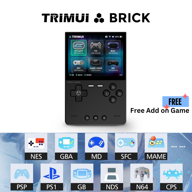 2024 Newest Trimui Brick Open Source System IPS 3.2 Inchi Screen ...