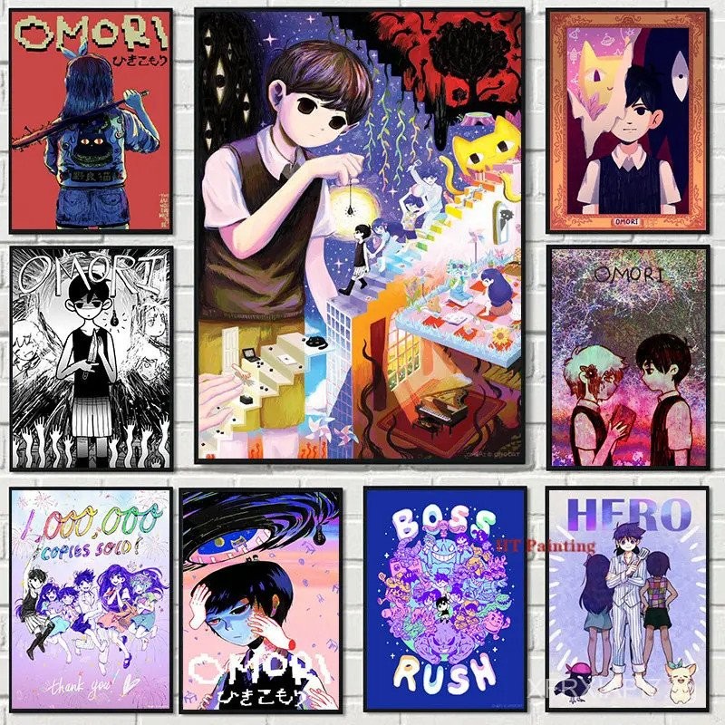 Omori Game Poster Surreal Psychological Horror Game Anime Canvas ...