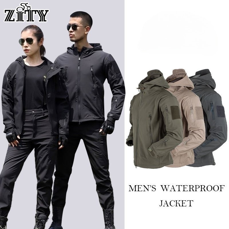 Outdoor Waterproof Jacket Tactical Shark Skin Soft Shell, Featuring ...
