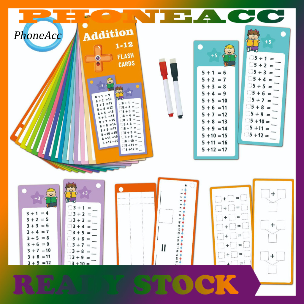 Tear-resistant Educational Cards Children Math Flashcards Math ...