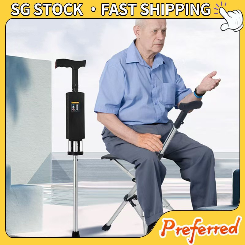 [Good Luck Store][Walking Stick to Seat] A walking stick for support ...