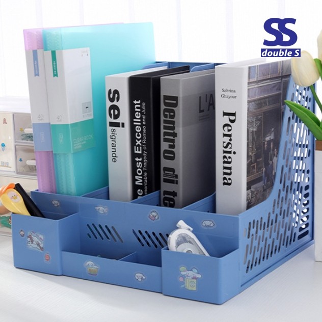 Magazine Box 4 Slot With Pen Holder/ File Rack with Pen Holder | Shopee ...