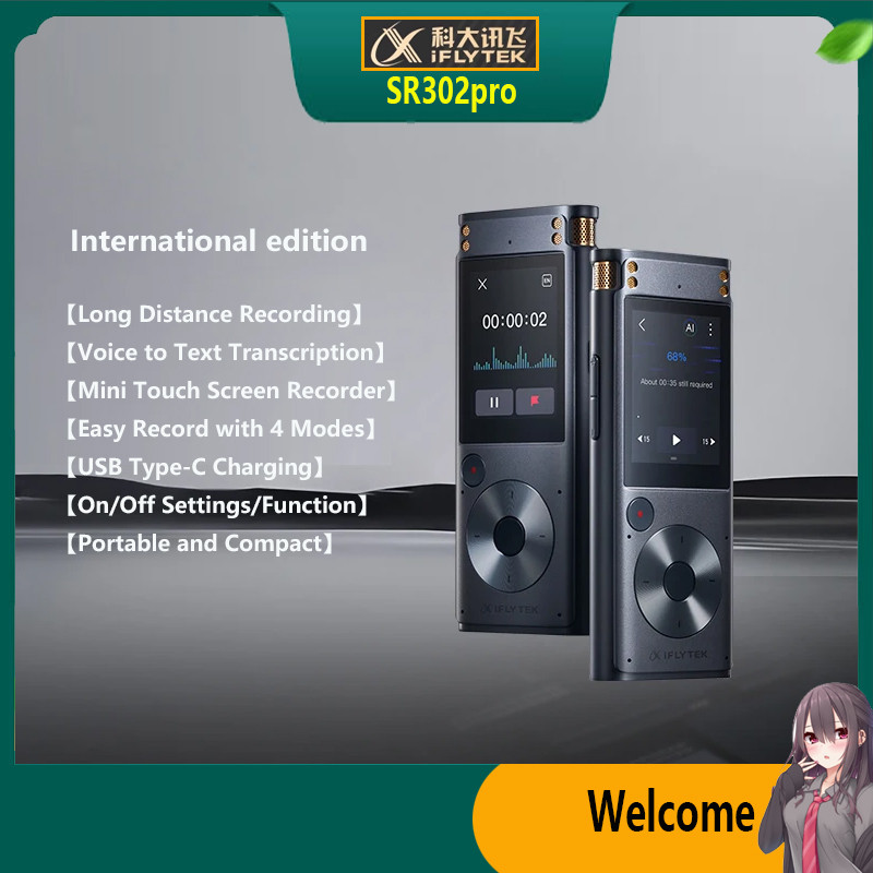 iFLYTEK Smart Recorder - Multi-language Smart Speech to text transcription Digital Voice ...