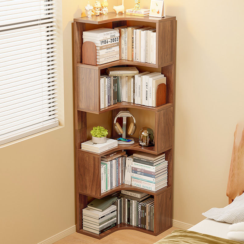 [in stock] Corner Bookshelf Floor Multi-Layer Simple Living Room Corner ...
