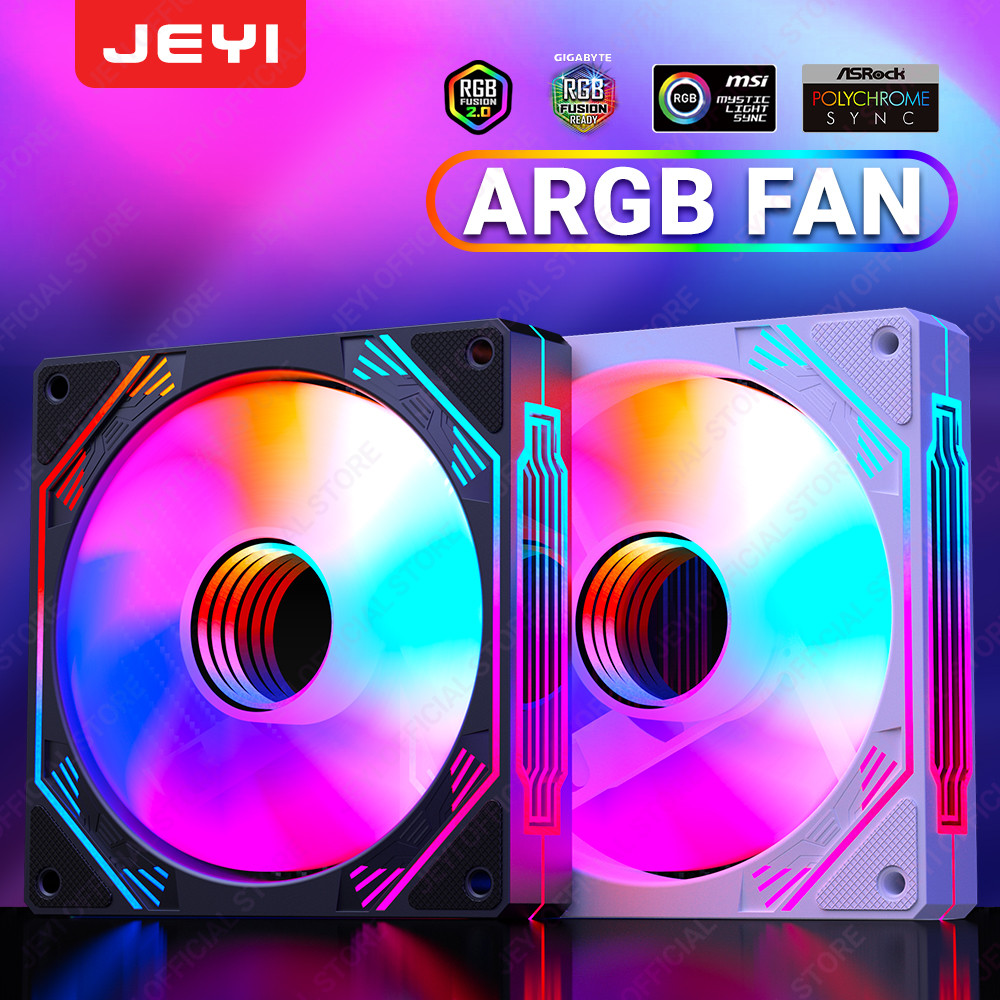 JEYI ARGB Fan 120mm PC Cooling Fans Computer Fan Ultra Silent Heatsink ...