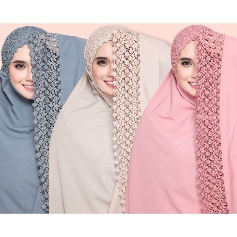 Telekung Lace Bunga Dewasa Exclusive by Zweedy Mart | Shopee Singapore