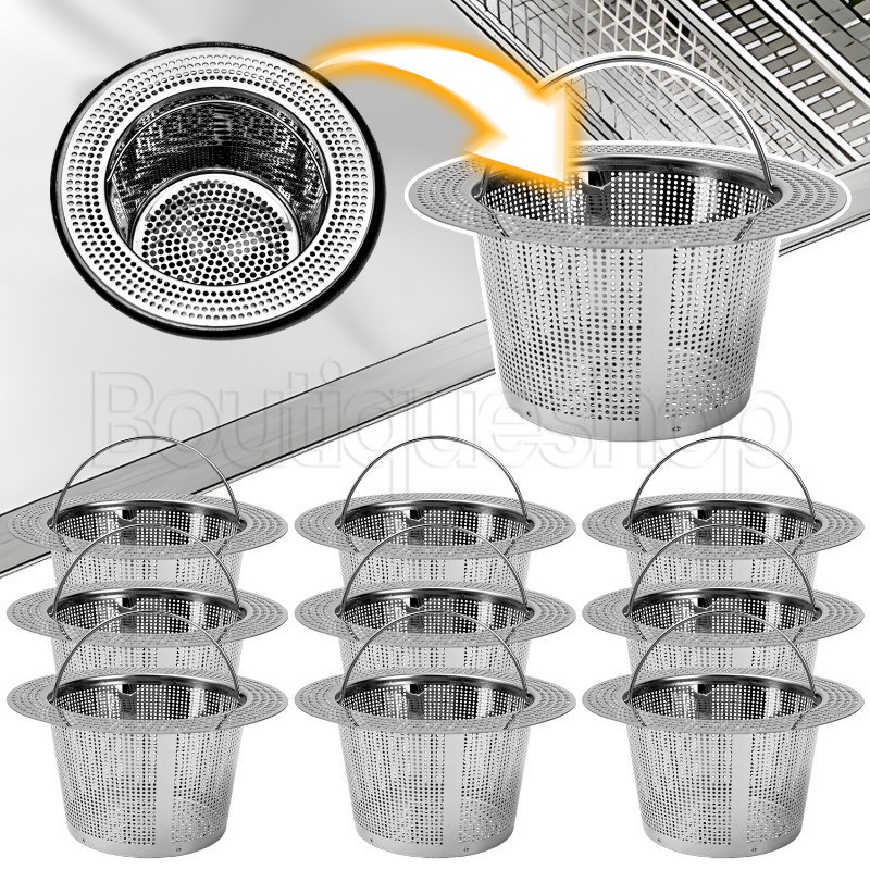 [ Featured ] Stainless Steel Draining Basket With Handle - Sink Food ...
