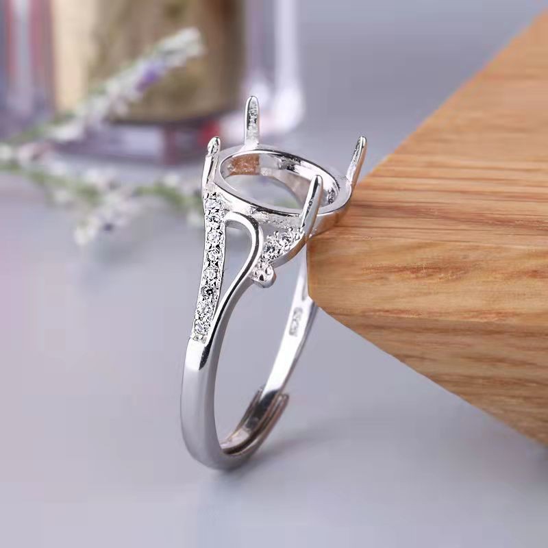 Ring Frame Copper Plating Golden Ring Ring Frame Men's and Women's Oval ...