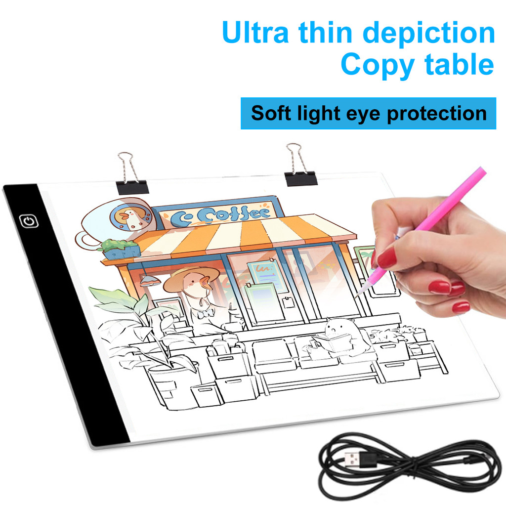 A4/A5 LED Drawing Copying Table Children Drawing Board Transparent ...