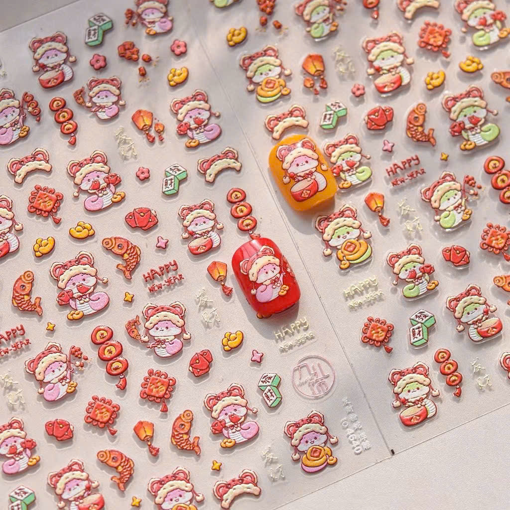 5d embossed Sticker CNY 2025 (Plate) | Shopee Singapore