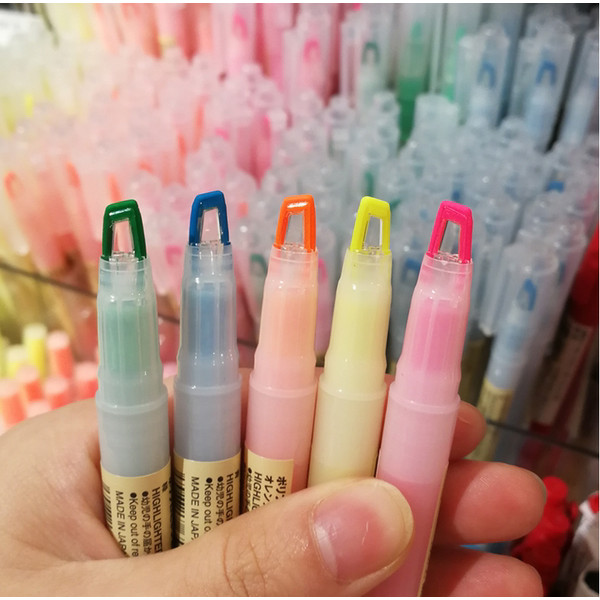 highlighter MUJI MUJI Fluorescent Color Pen Perspective Double Head ...