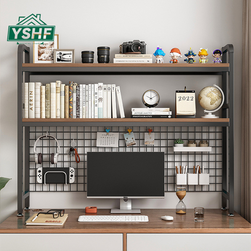 YSHF Desk Organiser Shelf Desktop Bookshelf Table Storage Office ...
