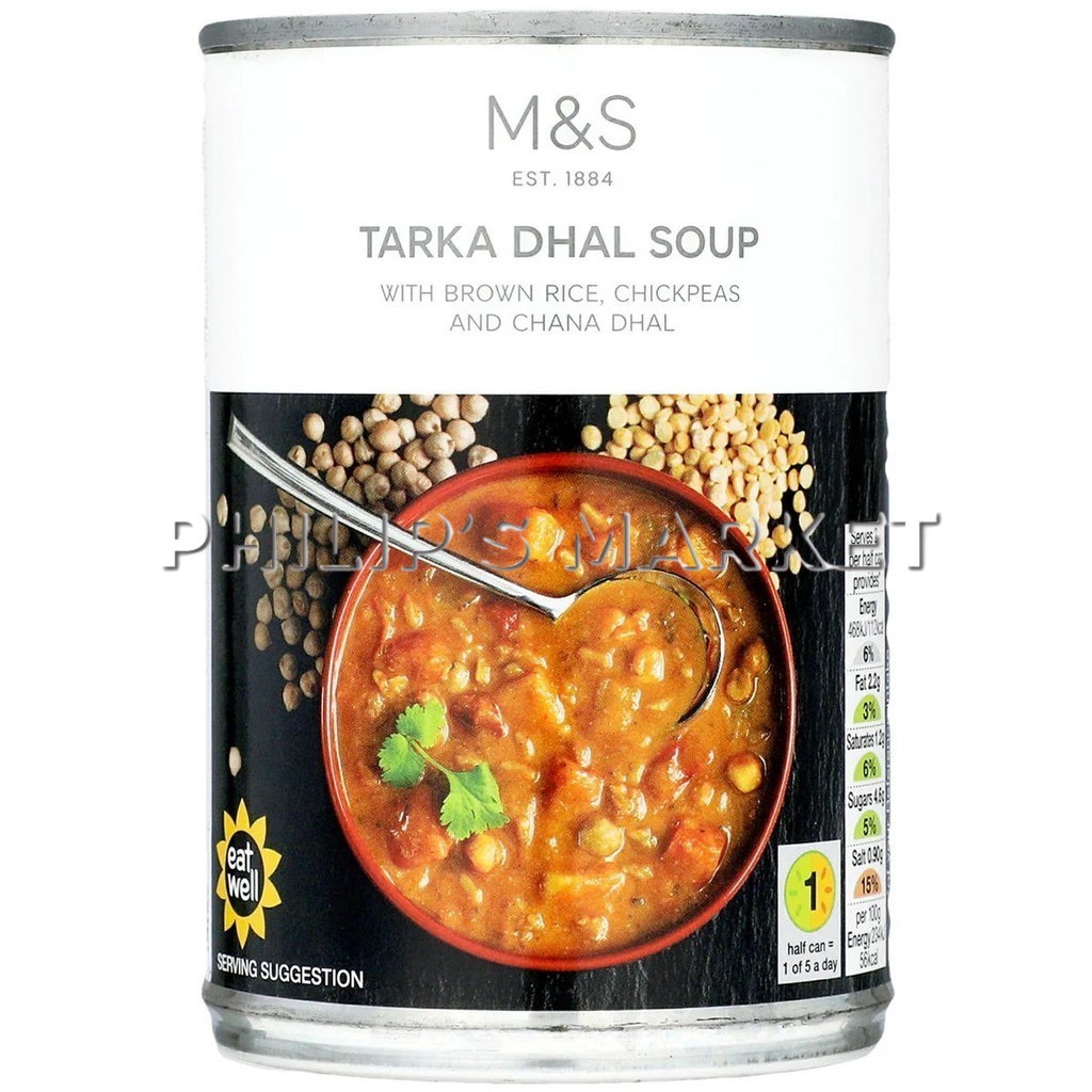 M&S Tarka Dhal Soup with Brown Rice,Chicpeas & Chana Dhal 400g | Shopee ...