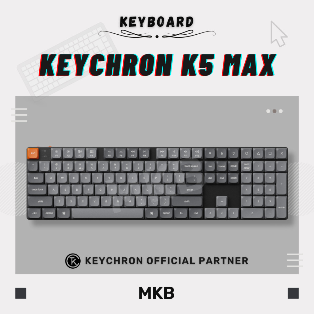[READY STOCK] Keychron K5 Max Wireless Keyboard 100% Low Profile Hot ...